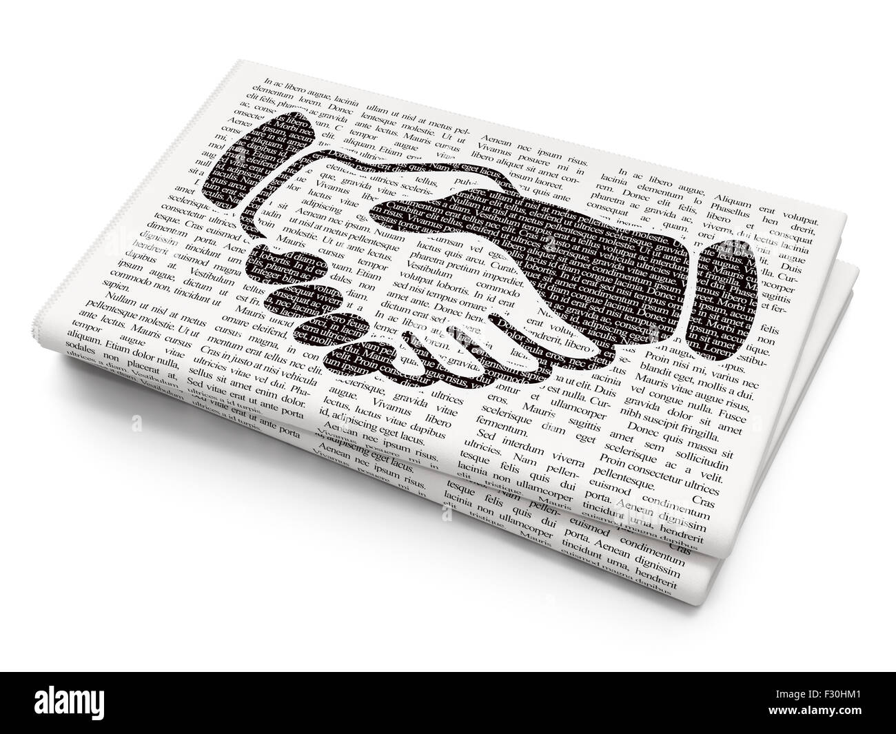 Politics concept: Handshake on Newspaper background Stock Photo - Alamy