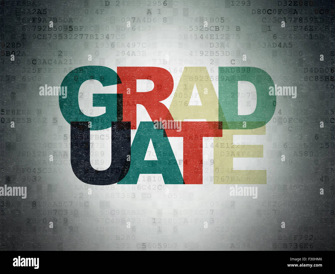 Studying concept: Graduate on Digital Paper background Stock Photo - Alamy