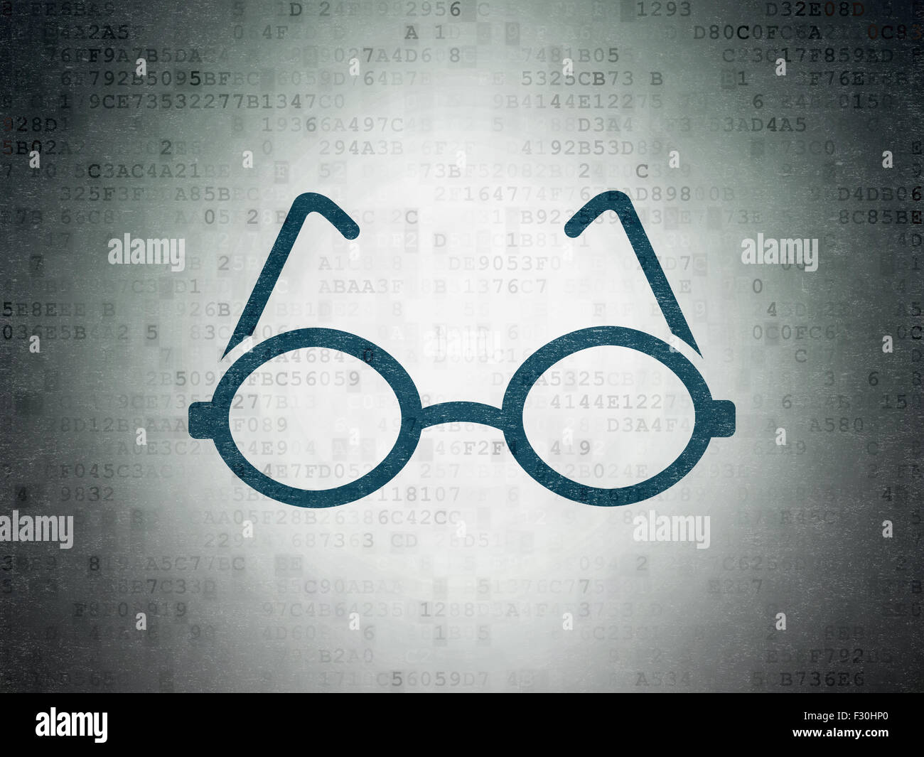 Science concept: Glasses on Digital Paper background Stock Photo - Alamy