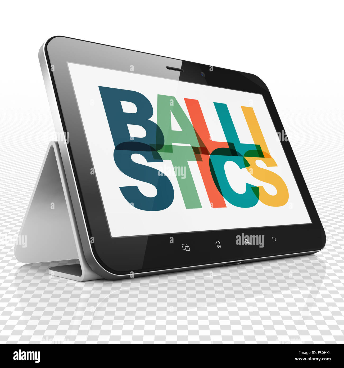 Science concept: Tablet Computer with Ballistics on display Stock Photo ...