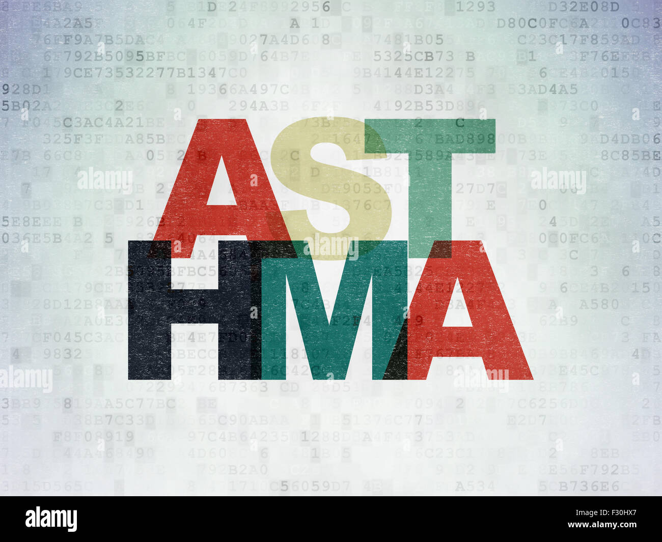 Health concept: Asthma on Digital Paper background Stock Photo - Alamy