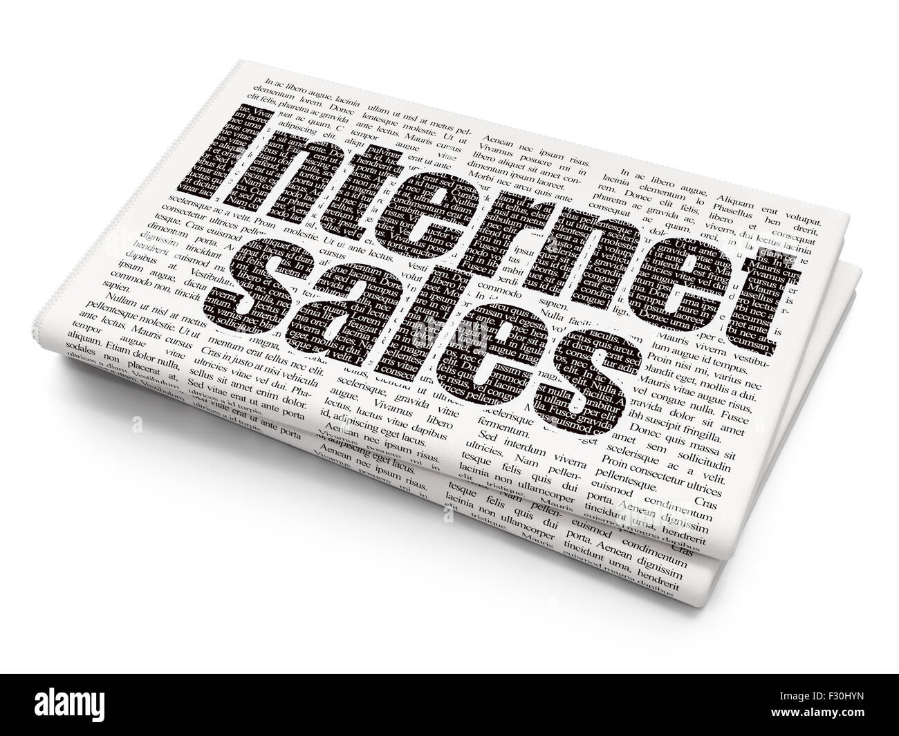 Advertising concept: Internet Sales on Newspaper background Stock Photo ...