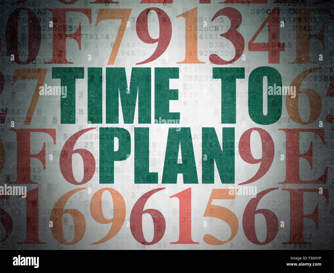 Time concept: Time to Plan on Digital Paper background Stock Photo - Alamy