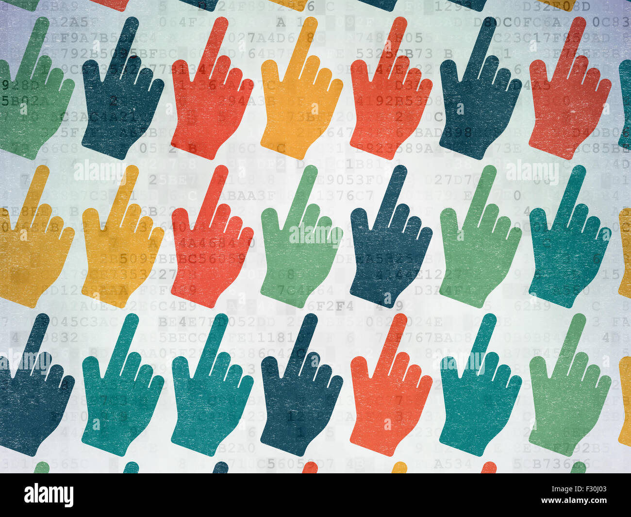 Web design concept: Mouse Cursor icons on Digital Paper background Stock Photo - Alamy