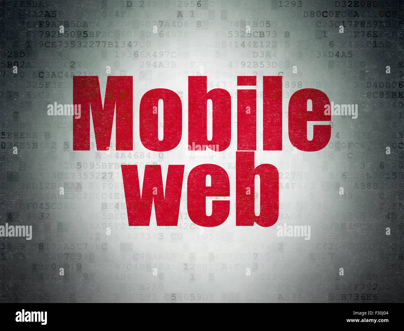 Web development concept: Mobile Web on Digital Paper background Stock ...