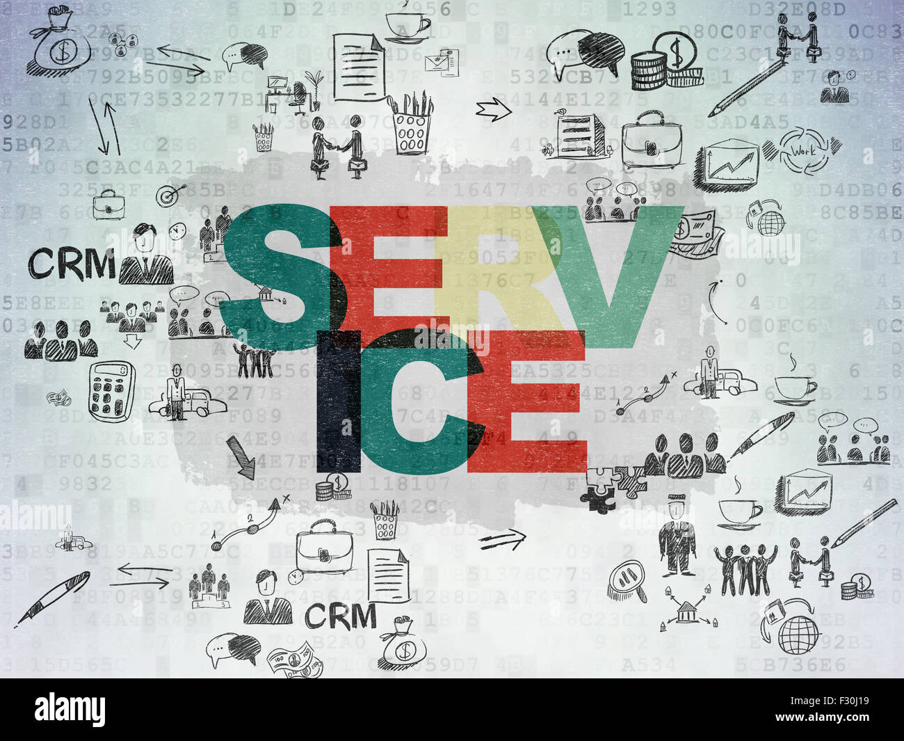 Business concept: Service on Digital Paper background Stock Photo - Alamy