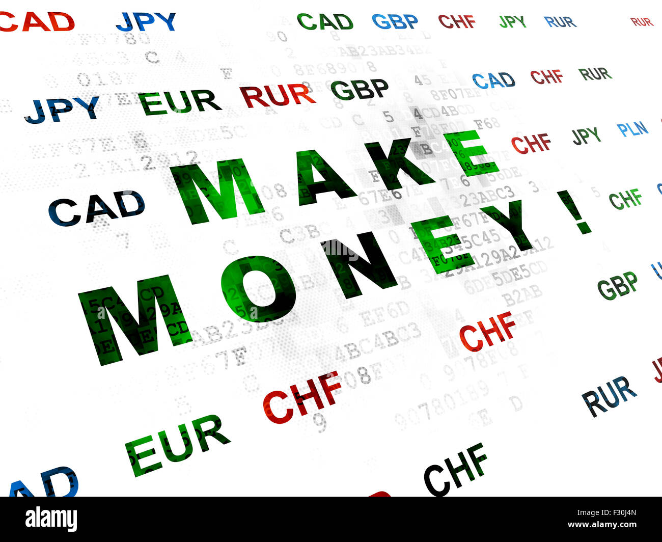 Business concept: Make Money on Digital background Stock Photo - Alamy