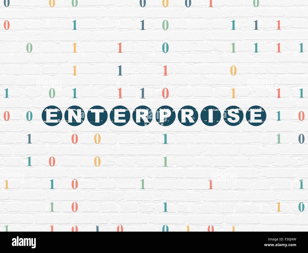 Business concept: Enterprise on wall background Stock Photo - Alamy