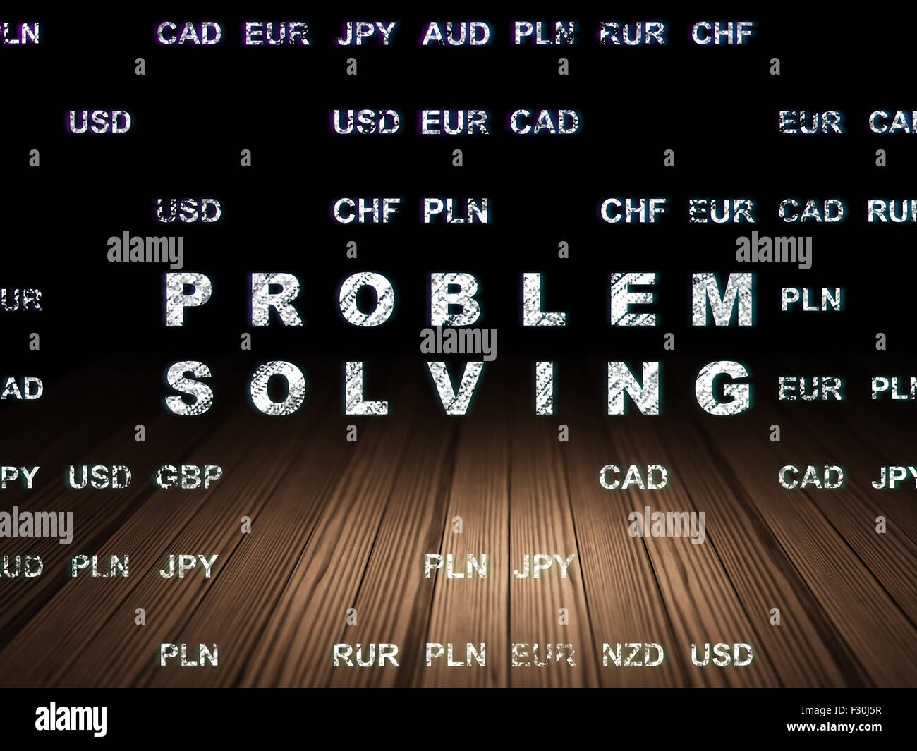 Business concept: Problem Solving in grunge dark room Stock Photo - Alamy