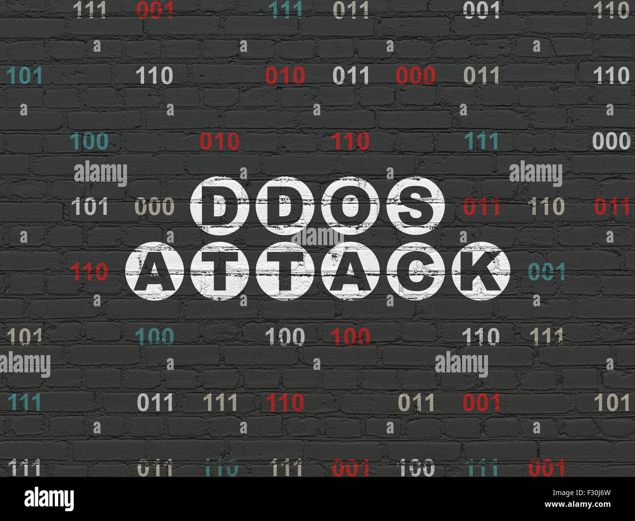 Security concept: DDOS Attack on wall background Stock Photo - Alamy