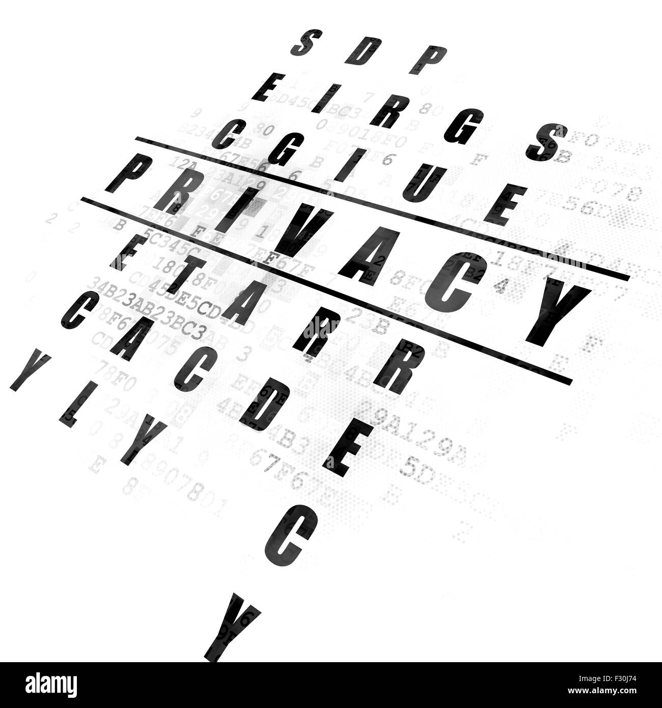 Protection concept: Privacy in Crossword Puzzle Stock Photo - Alamy