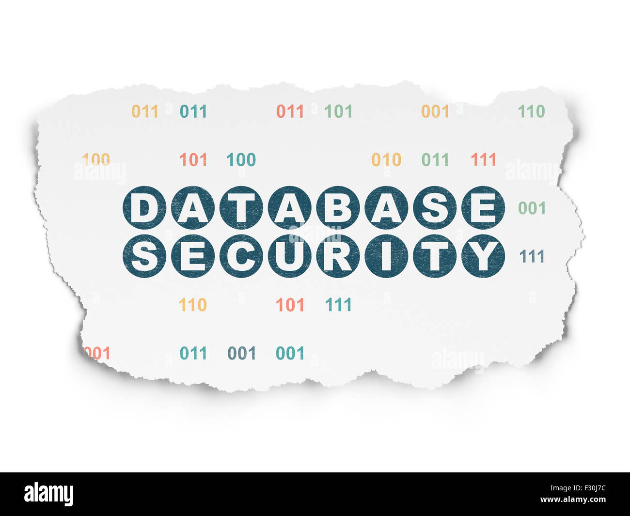 Security concept: Database Security on Torn Paper background Stock ...