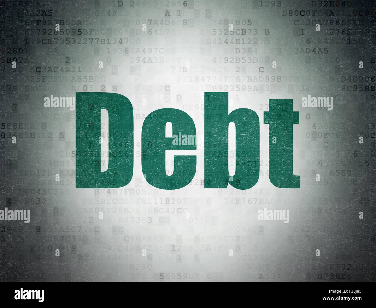 Currency concept: Debt on Digital Paper background Stock Photo - Alamy