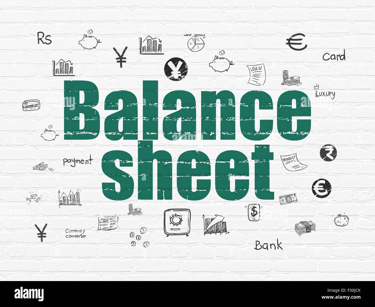 Money concept: Balance Sheet on wall background Stock Photo - Alamy