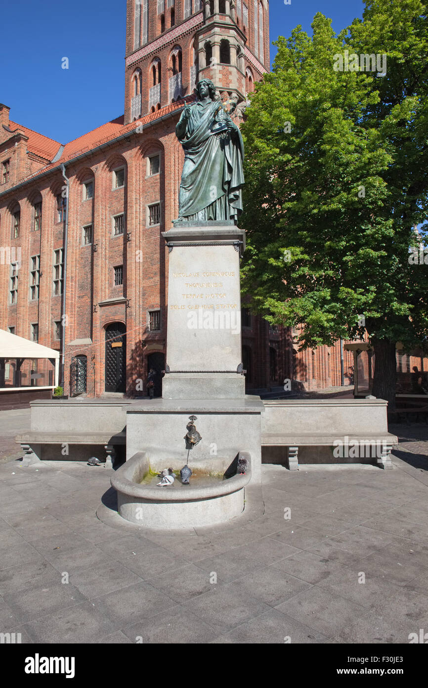 City of Torun in Poland, Nicolaus Copernicus monument erected in 1853 ...