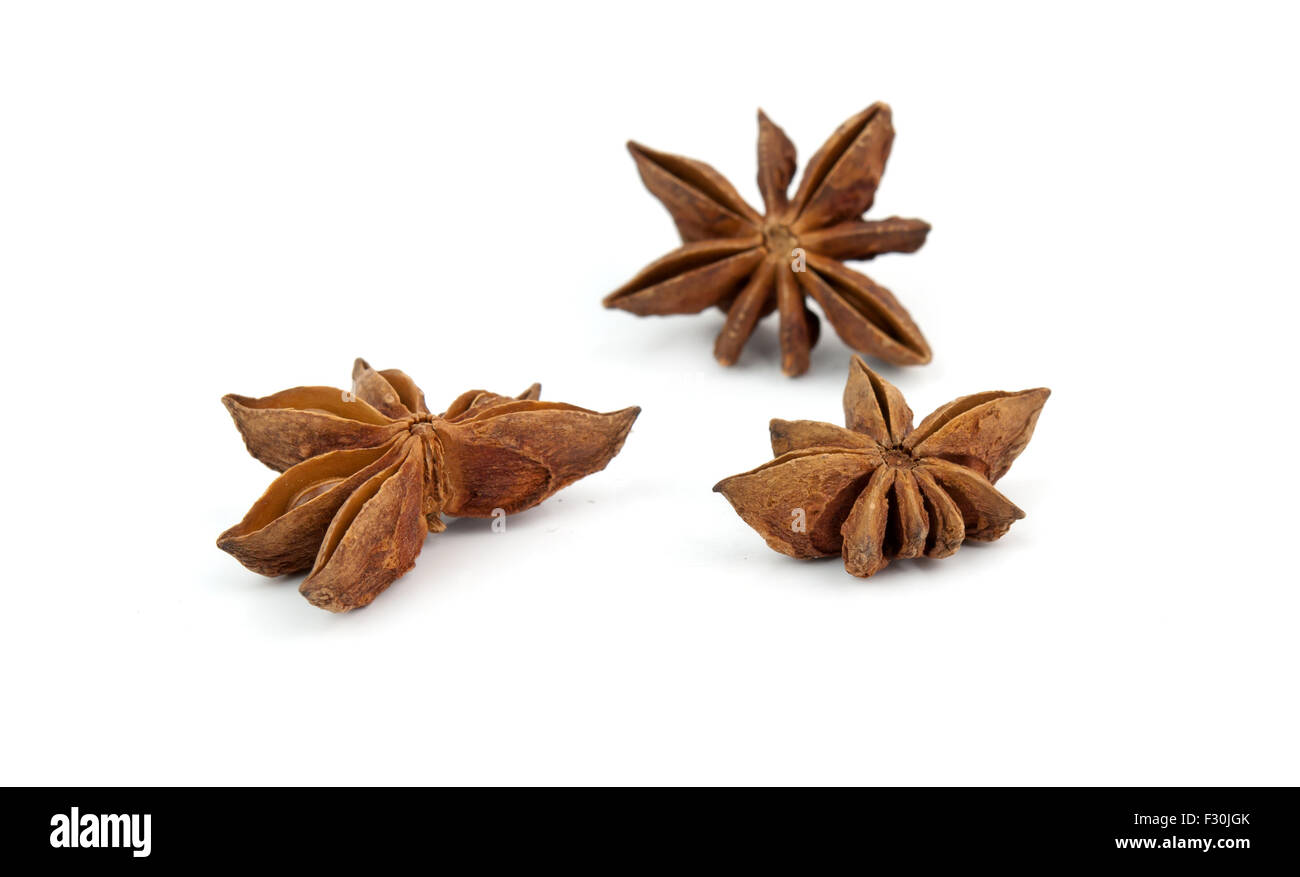 anise close up isolated on white background Stock Photo - Alamy