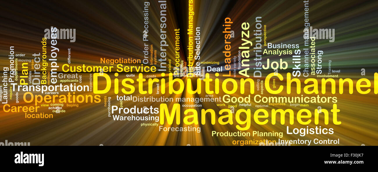 Background concept wordcloud illustration of distribution channel ...