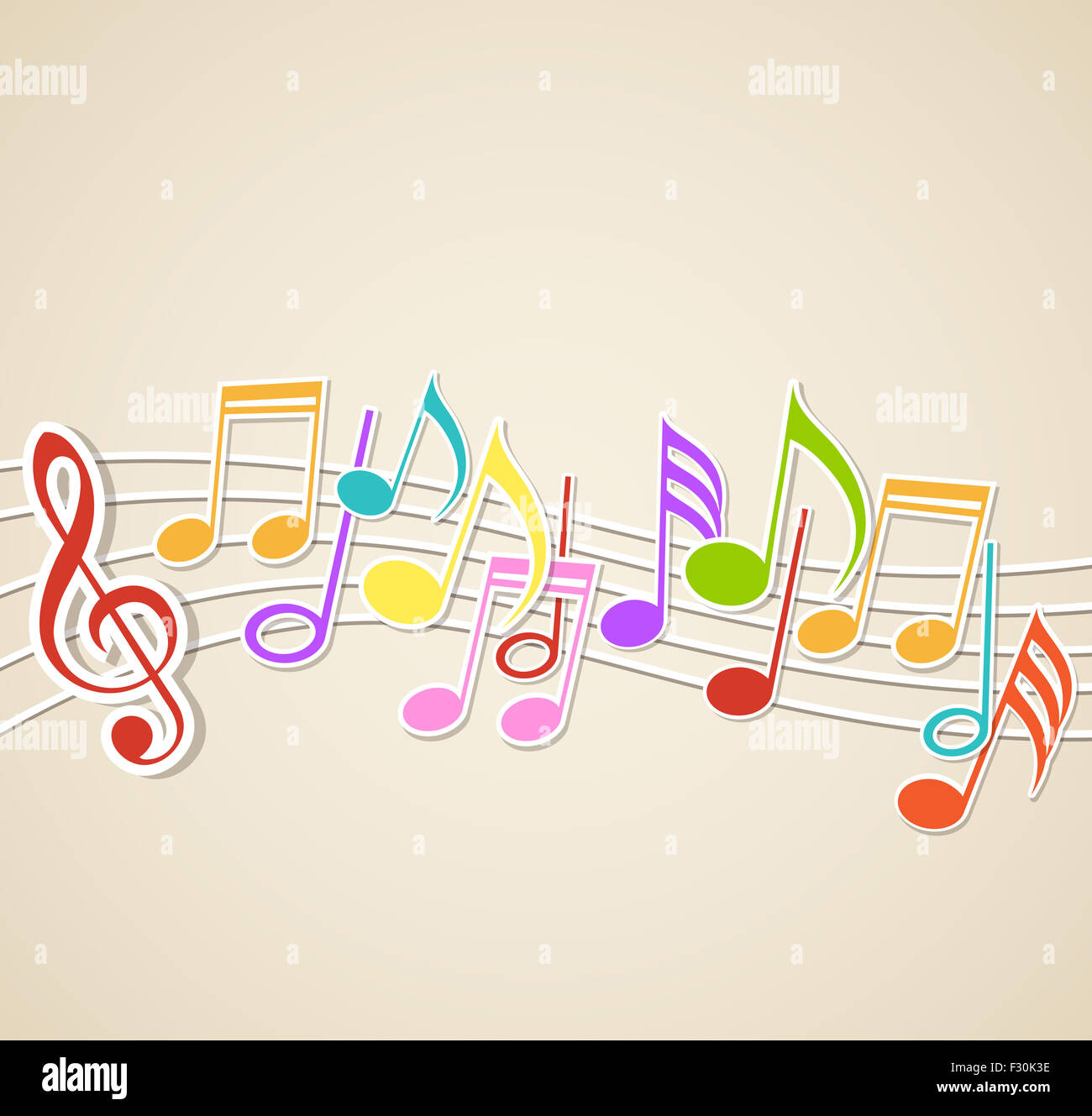 Abstract music background with notes Stock Photo - Alamy