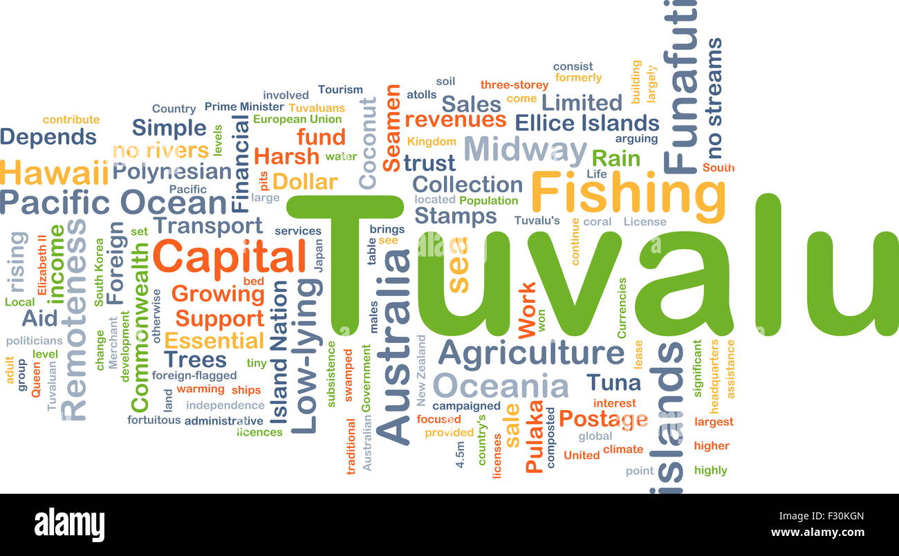Background concept wordcloud illustration of Tuvalu Stock Photo - Alamy