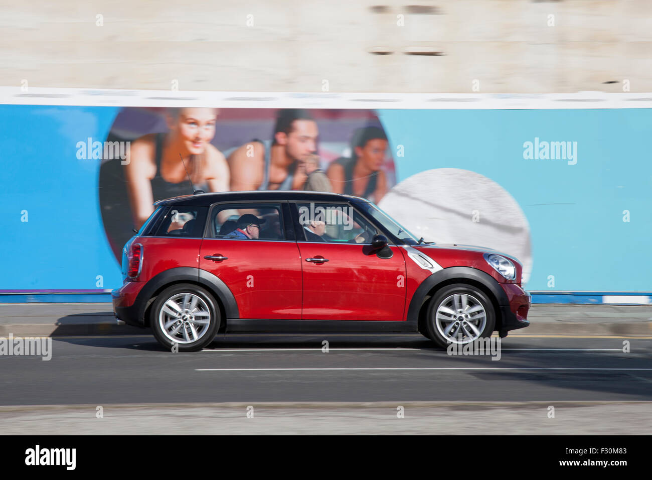 Mini saloon four door cars side view road blur; The Highways of ...