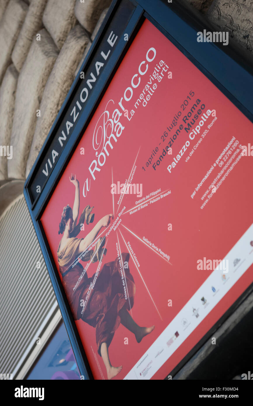 Advertising hoarding on a building in Via Nazionale advertising a ...