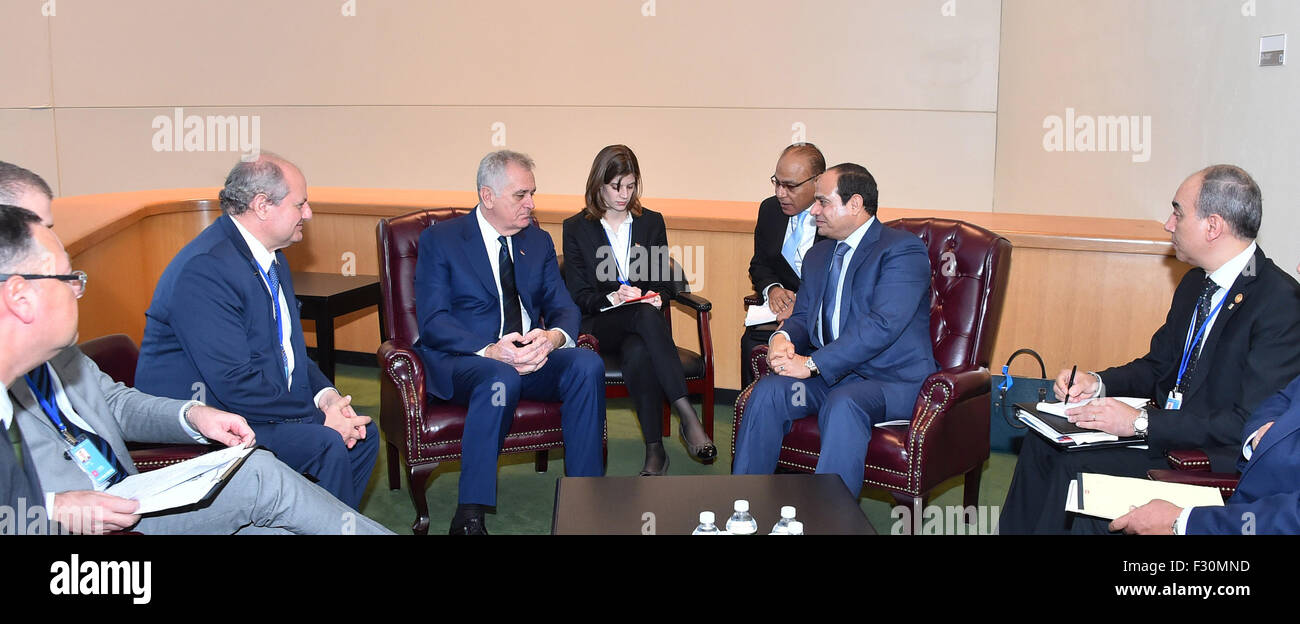 New York, New York, USA. 26th Sep, 2015. Egyptian President Abdel ...