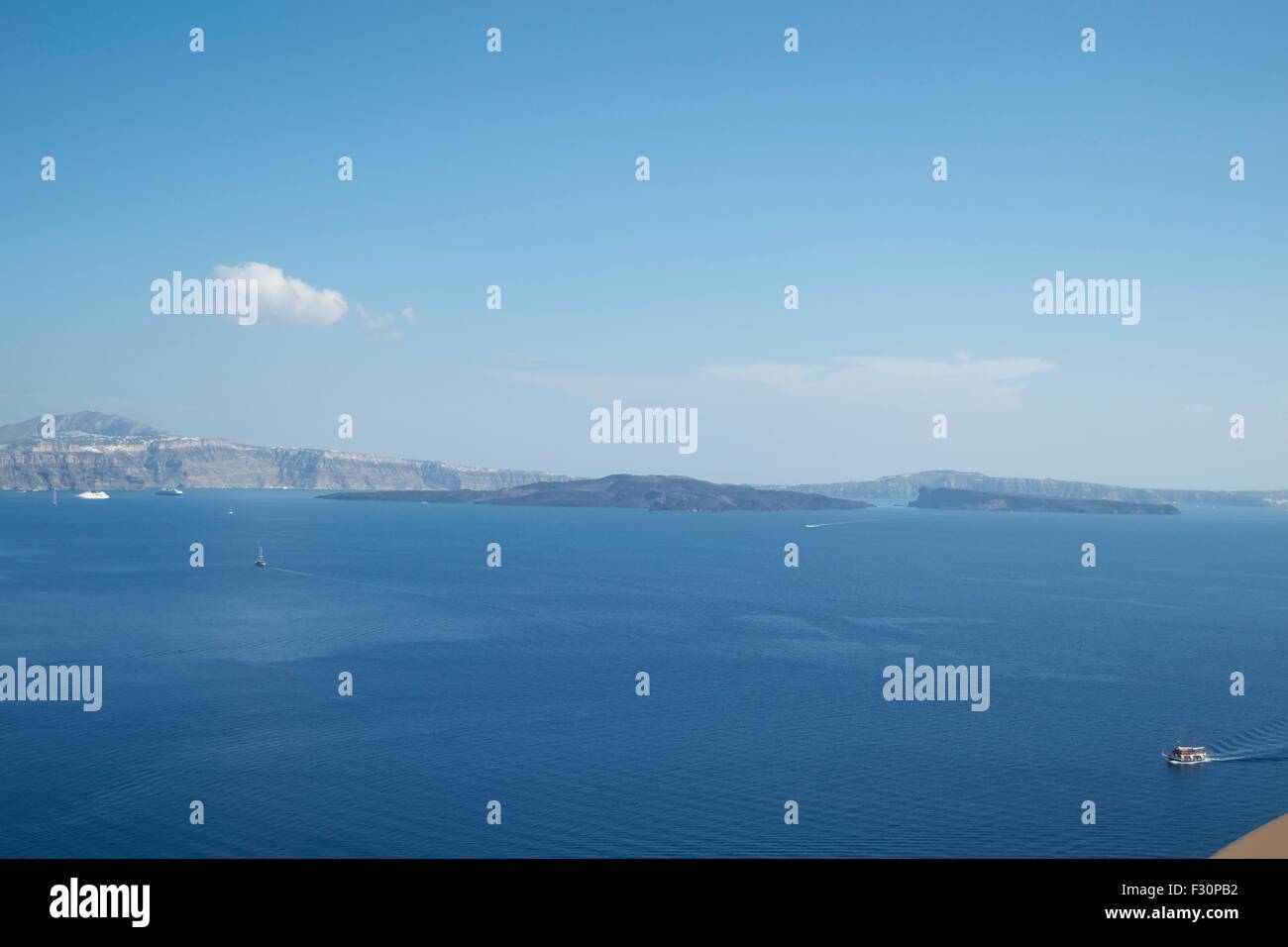 Santorini coast Greek island sea view beautiful Stock Photo - Alamy