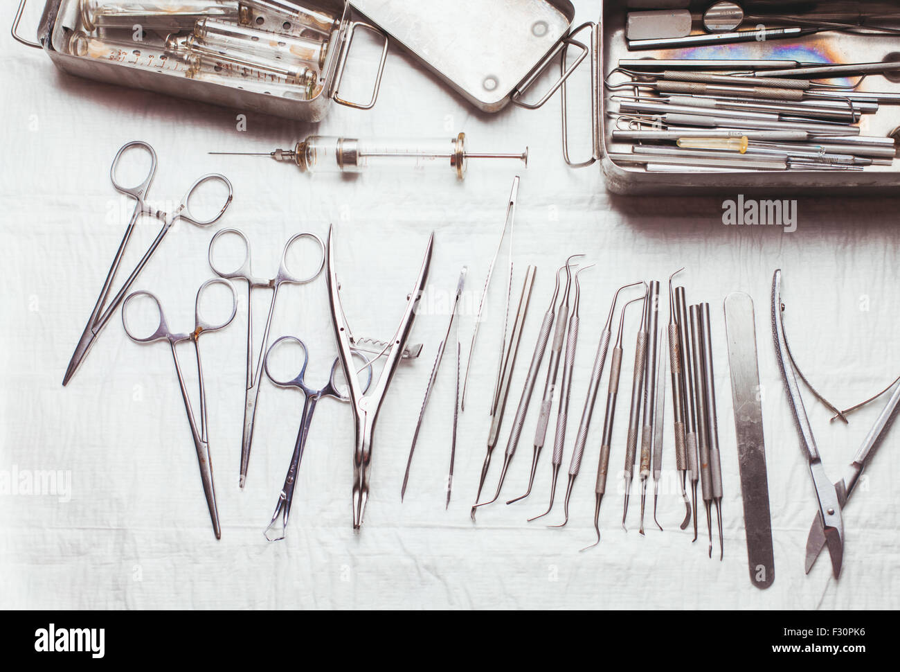 Vintage dental instruments Stock Photo - Alamy