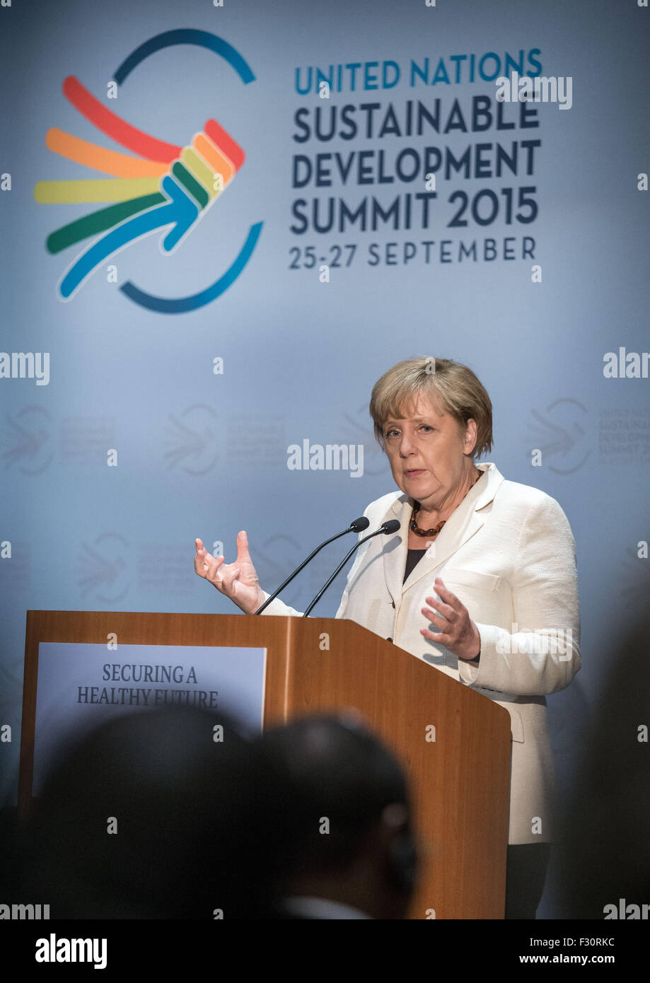 New York, USA. 26th Sep, 2015. German Chancellor Angela Merkel (CDU ...