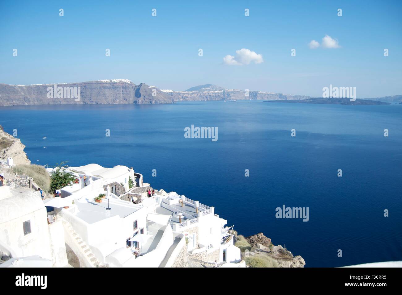 Santorini coast Greek island sea view beautiful Stock Photo - Alamy