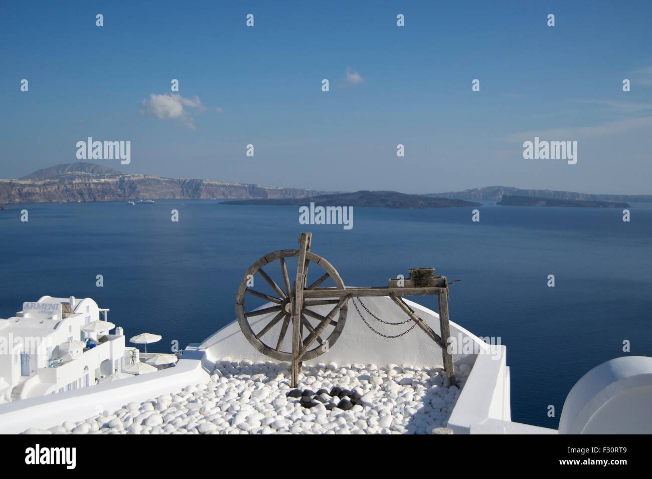 Santorini coast Greek island sea view beautiful Stock Photo - Alamy