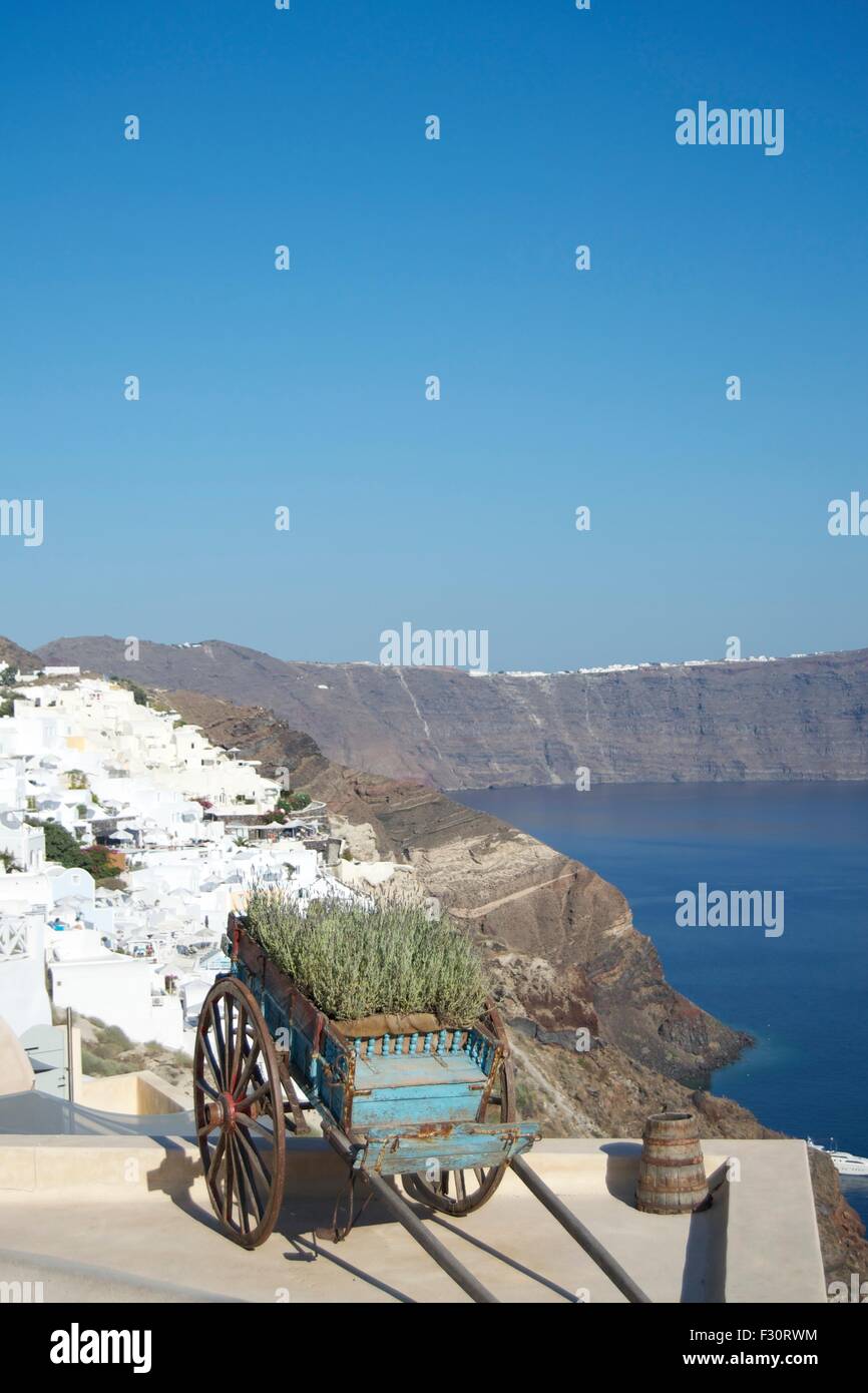 Santorini coast Greek island sea view beautiful Stock Photo - Alamy