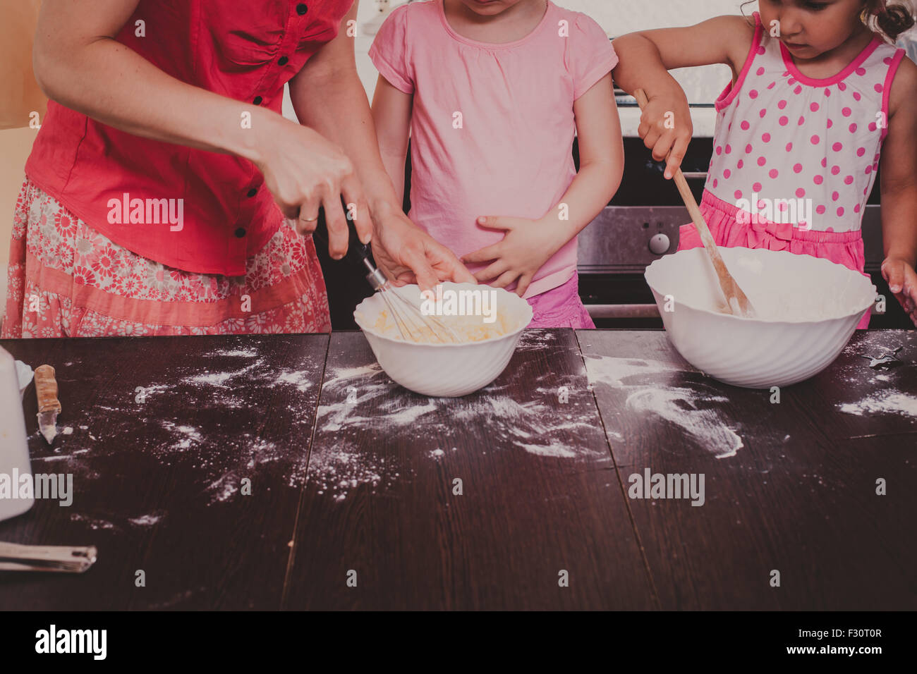 Caucasion family cooking hi-res stock photography and images - Alamy
