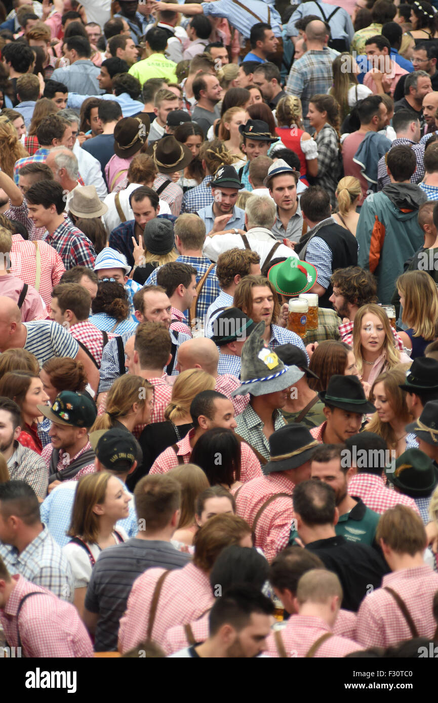 Crowded oktoberfest beer tent munich hi-res stock photography and ...