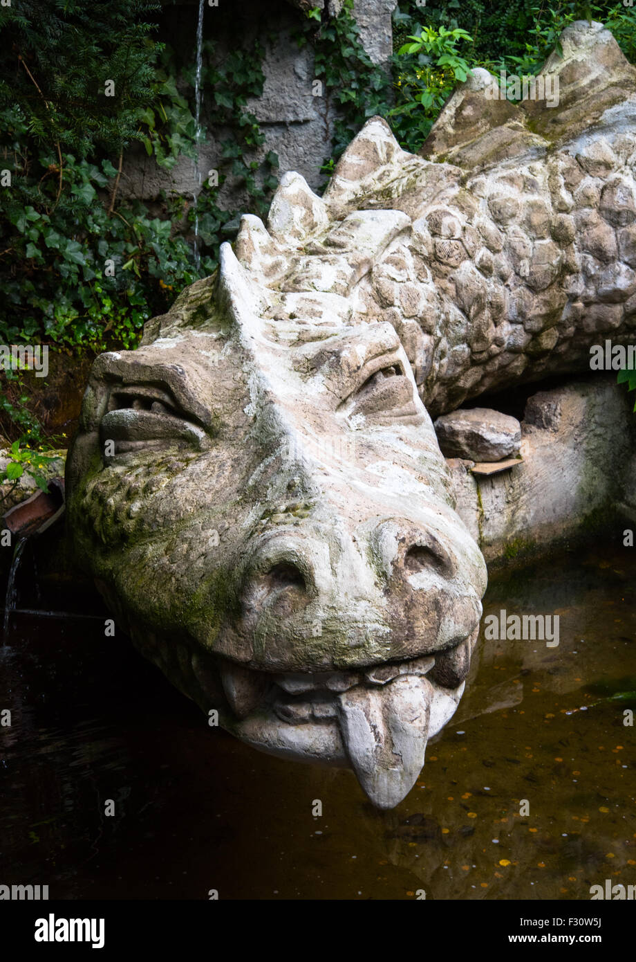 Statue of stone dragon, Rhineland, Germany Stock Photo - Alamy