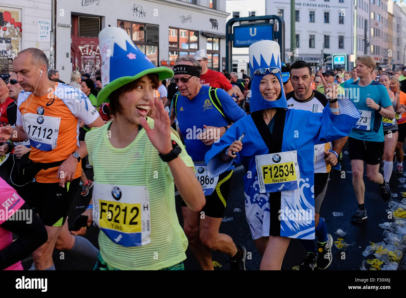 Berlin, Germany, 27th September, 2015. Athletes competing in the Berlin ...