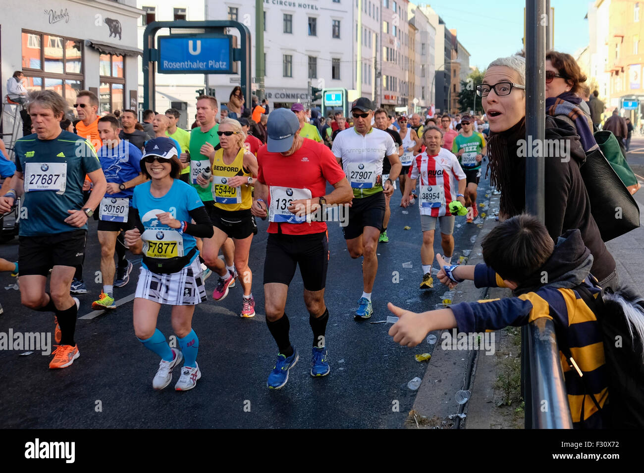 Berlin, Germany, 27th September, 2015. Athletes competing in the Berlin ...