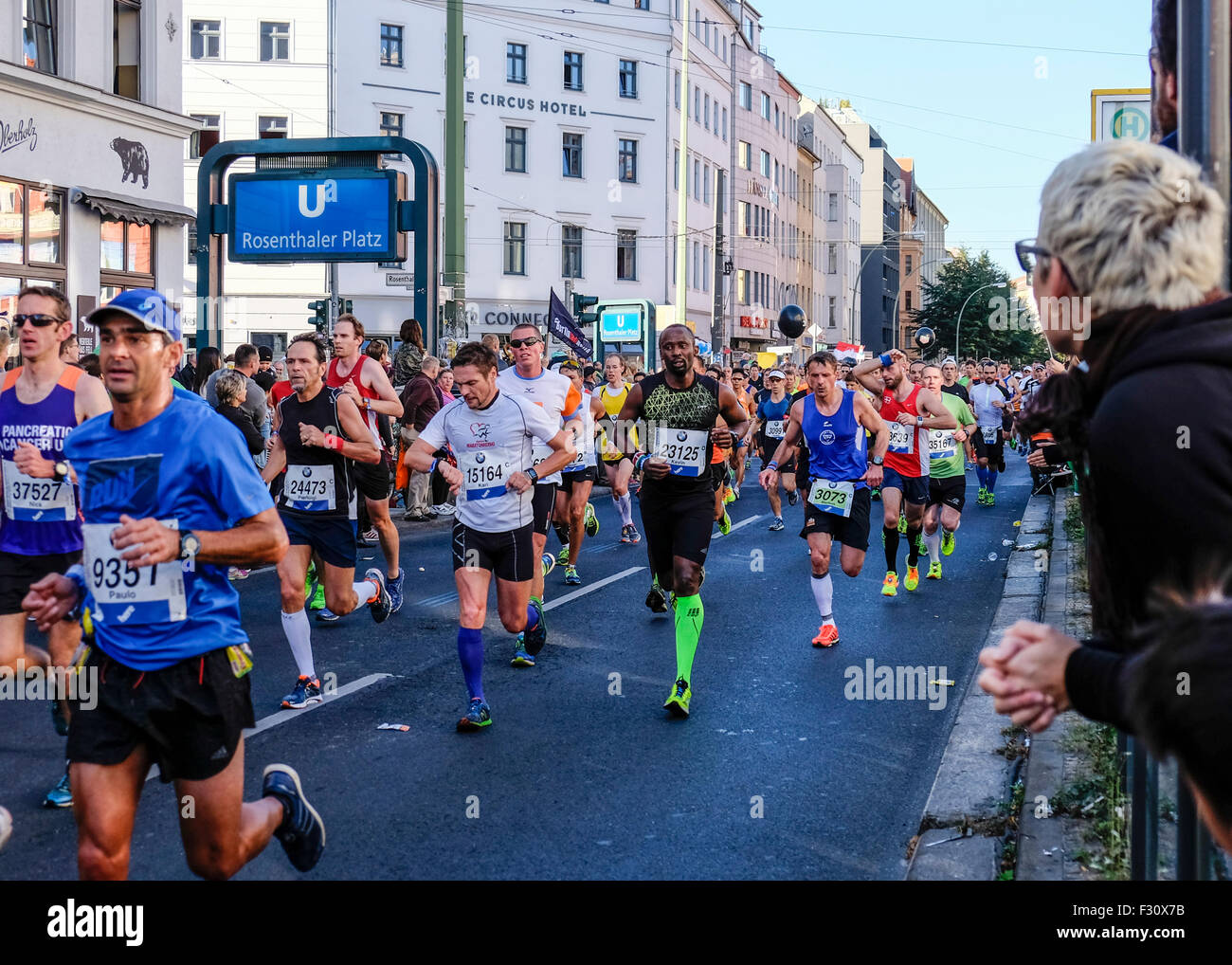 Berlin, Germany, 27th September, 2015. Athletes competing in the Berlin ...