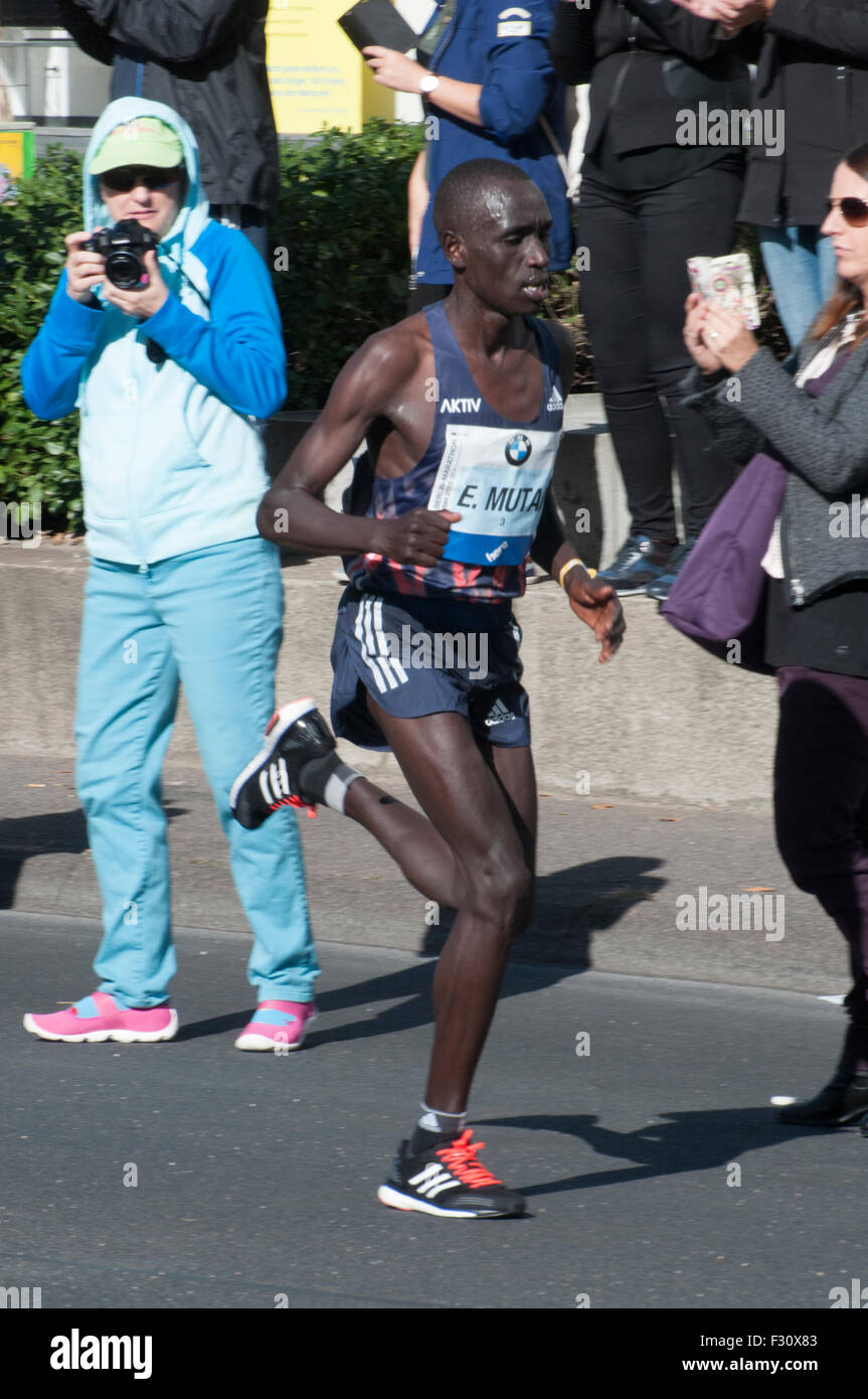 Berlin, Germany. 27th Sep, 2015. Kenyan athlete Emmanuel Mutai, 4th ...