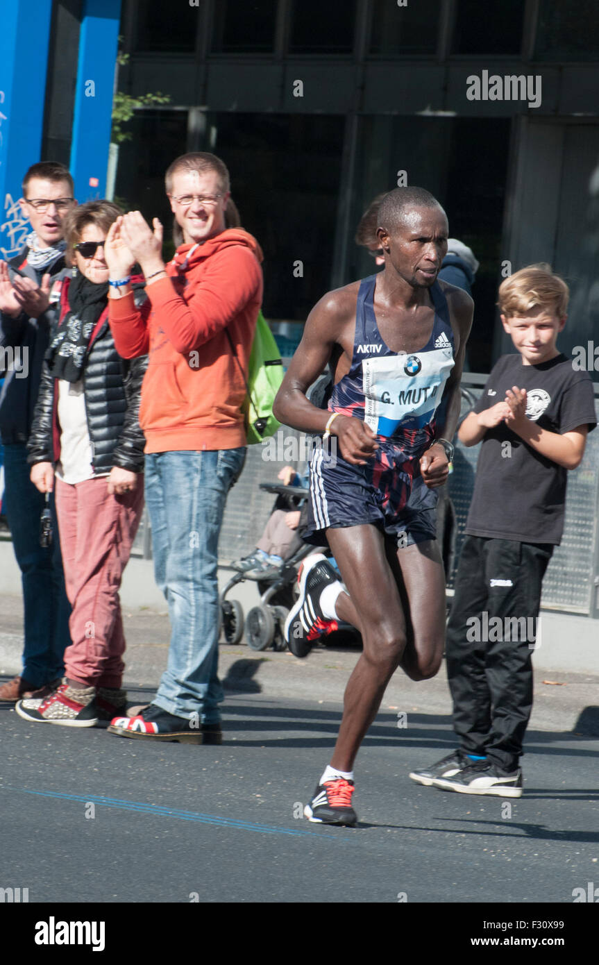 Berlin, Germany. 27th Sep, 2015. Kenyan athlete Geoffrey Mutai, 5th ...