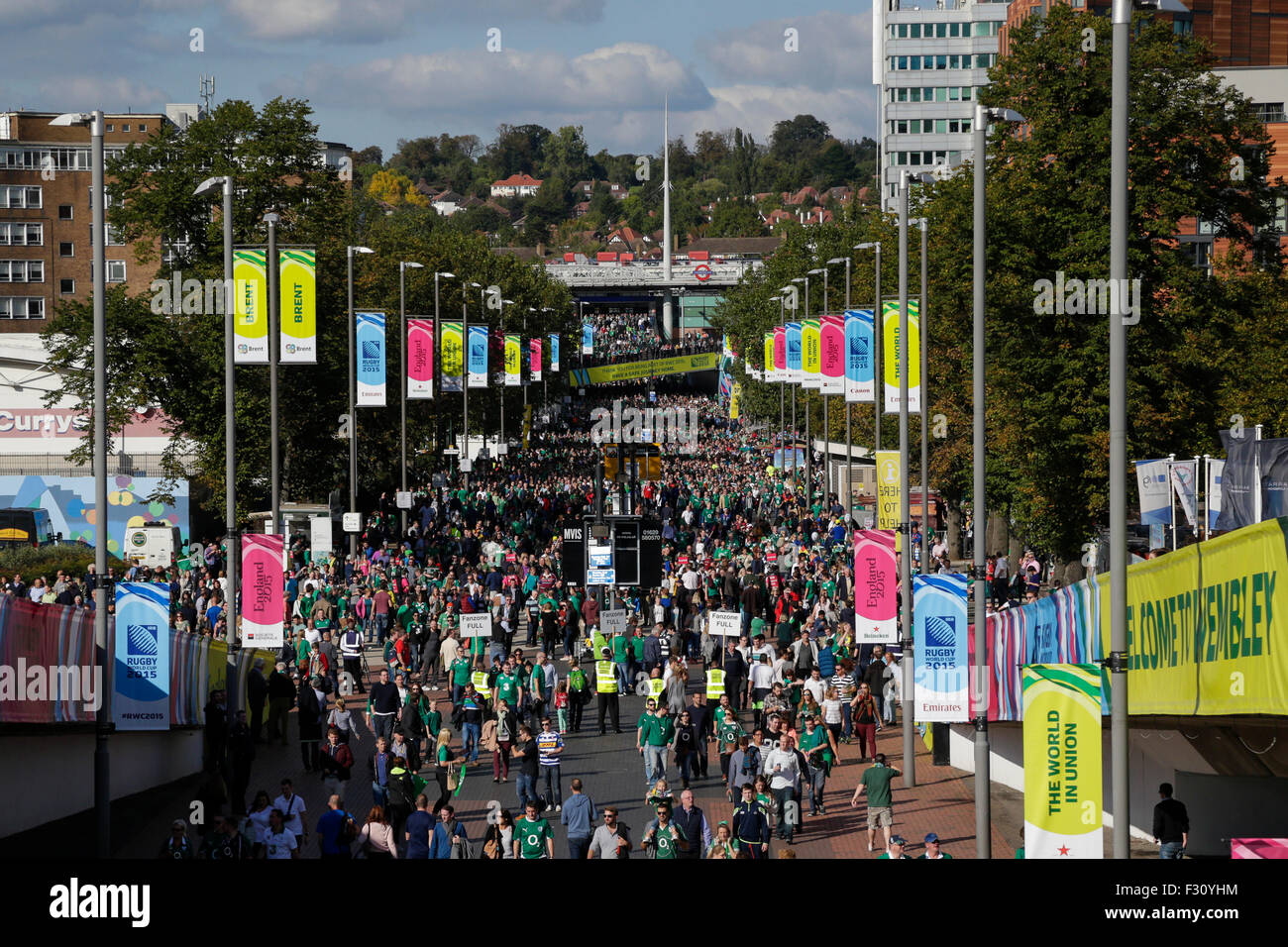 Wembley Stadium, London, UK. 27th Sep, 2015. Rugby World Cup. Ireland ...