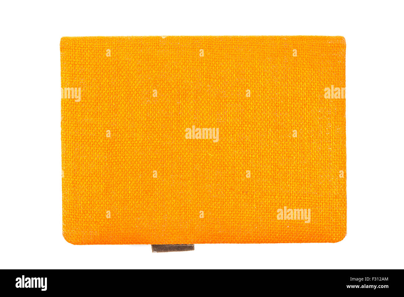 Orange notebook on white background Stock Photo - Alamy