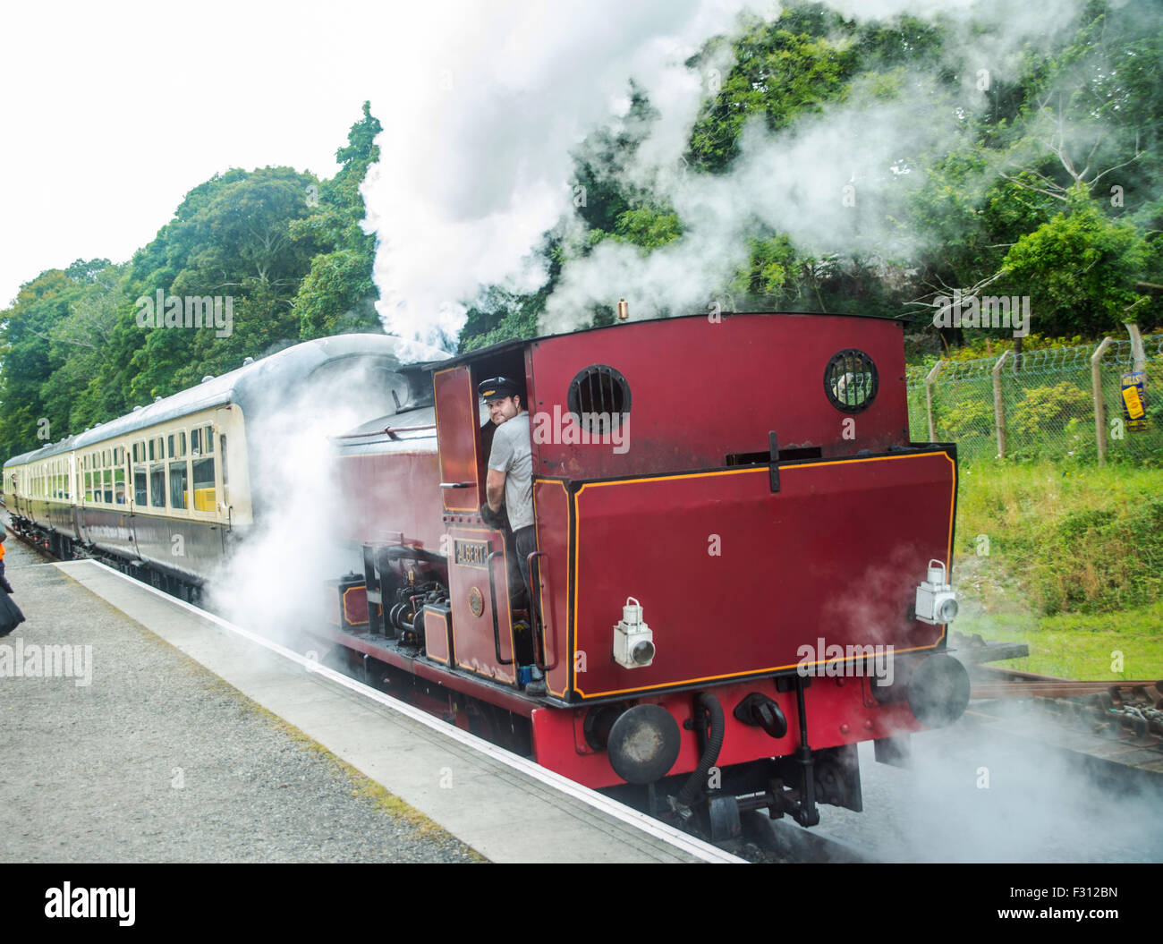 Steam engine station flowers hi-res stock photography and images - Alamy