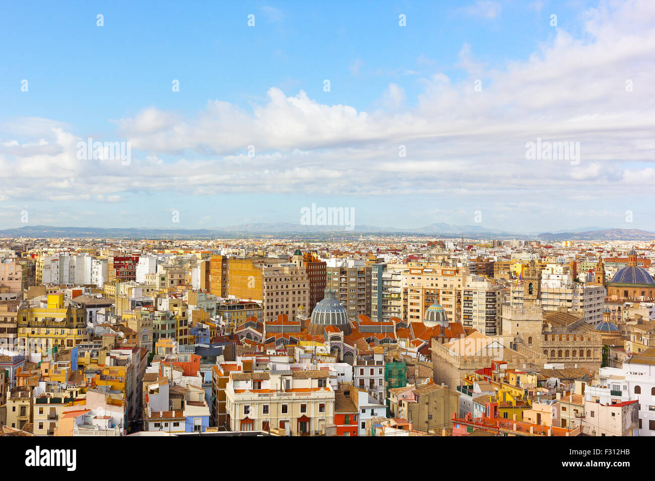 Aerial view on city landmarks of valencia hi-res stock photography and ...