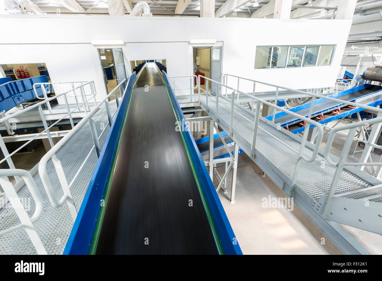 Inside of a new modern biomass waste plant. As an energy source ...
