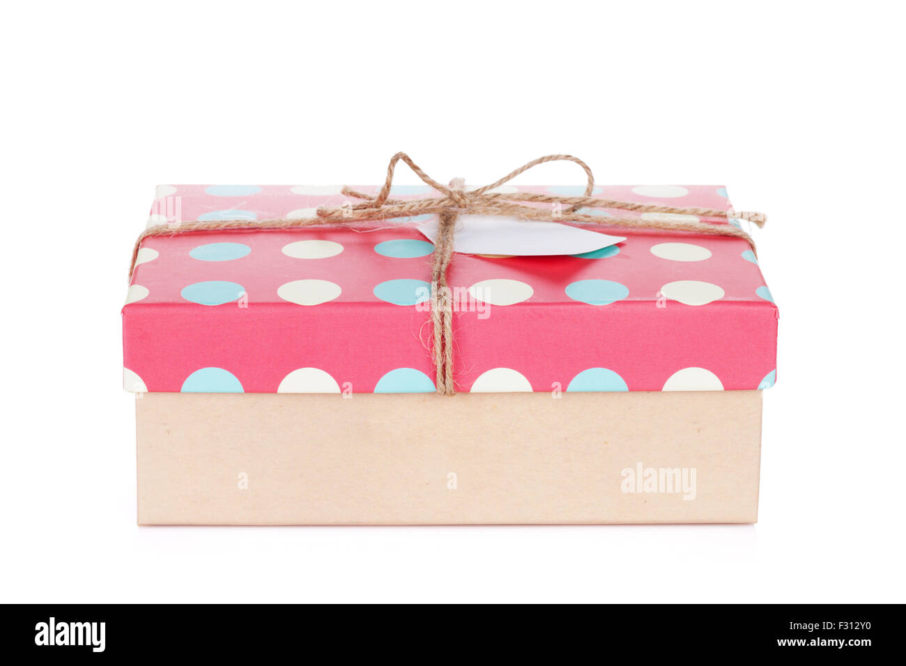 Retro style gift box. Isolated on white background Stock Photo - Alamy