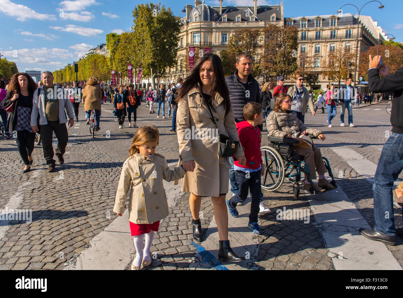 Paris, France, French Families with Children, Participating at ...