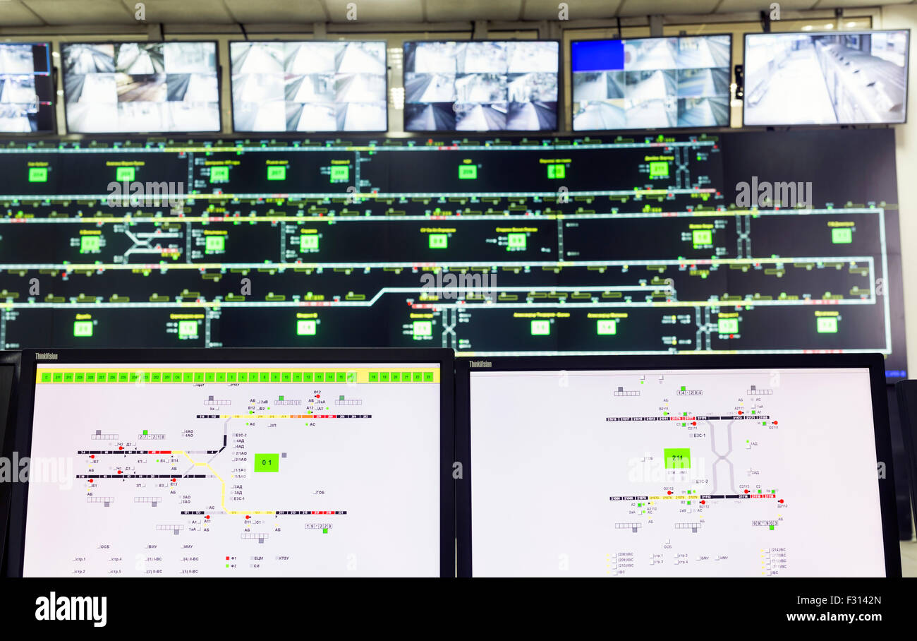 Cctv monitors control room hi-res stock photography and images - Alamy