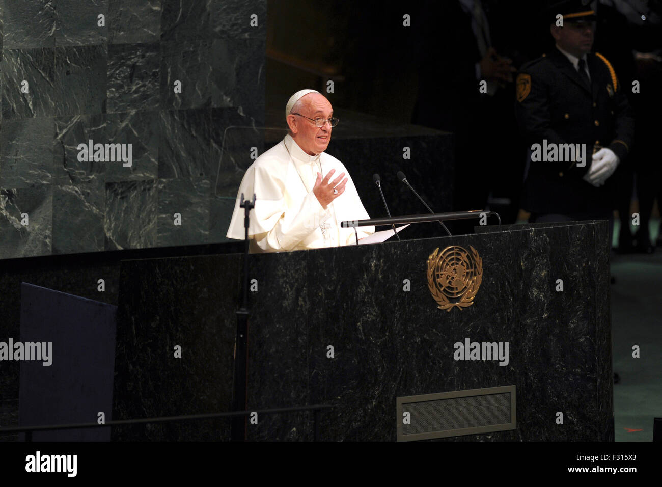 Pope Francis Addresses The United Nations General Assembly At The