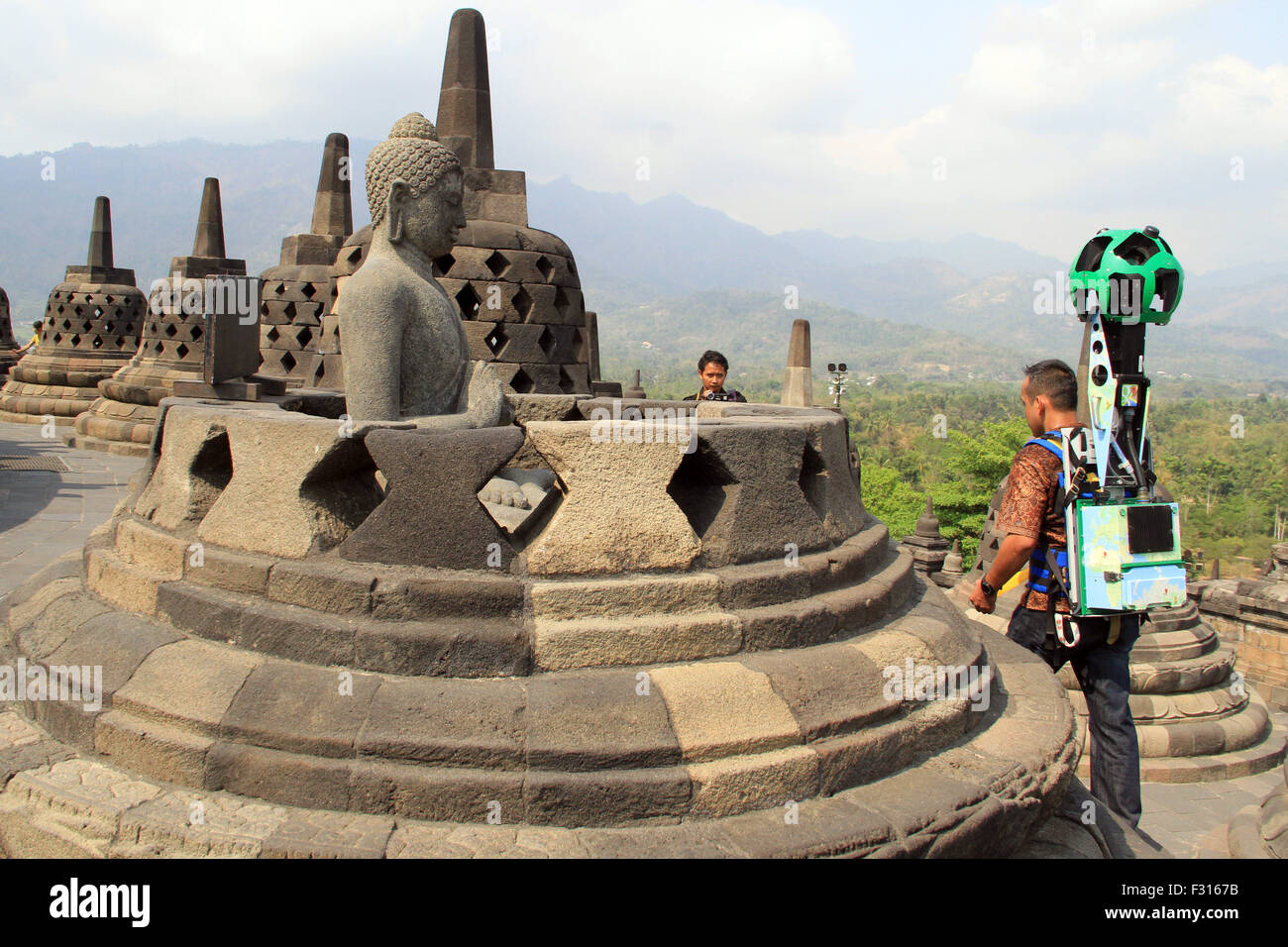 Sept. 28, 2015 - Eko Pramono, an operator holding a camera Street View ...